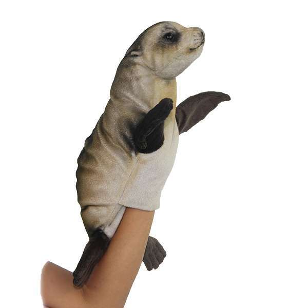 Seal Hand Puppet Hansa True to Life Look Plush Learning Toys – Premier ...